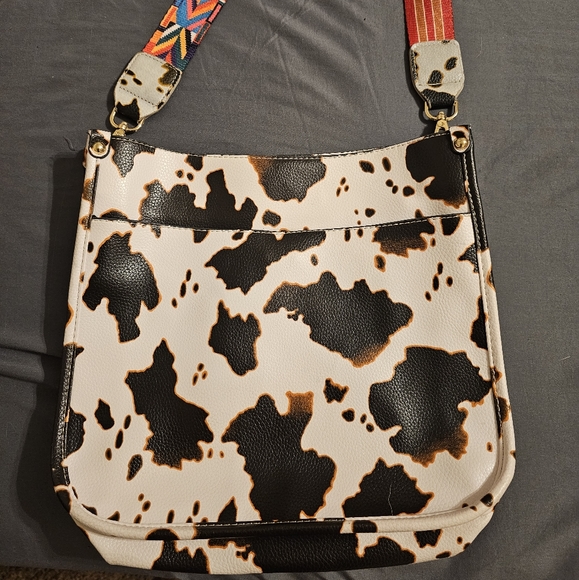 Bags | Cow Print Leather Purse | Poshmark